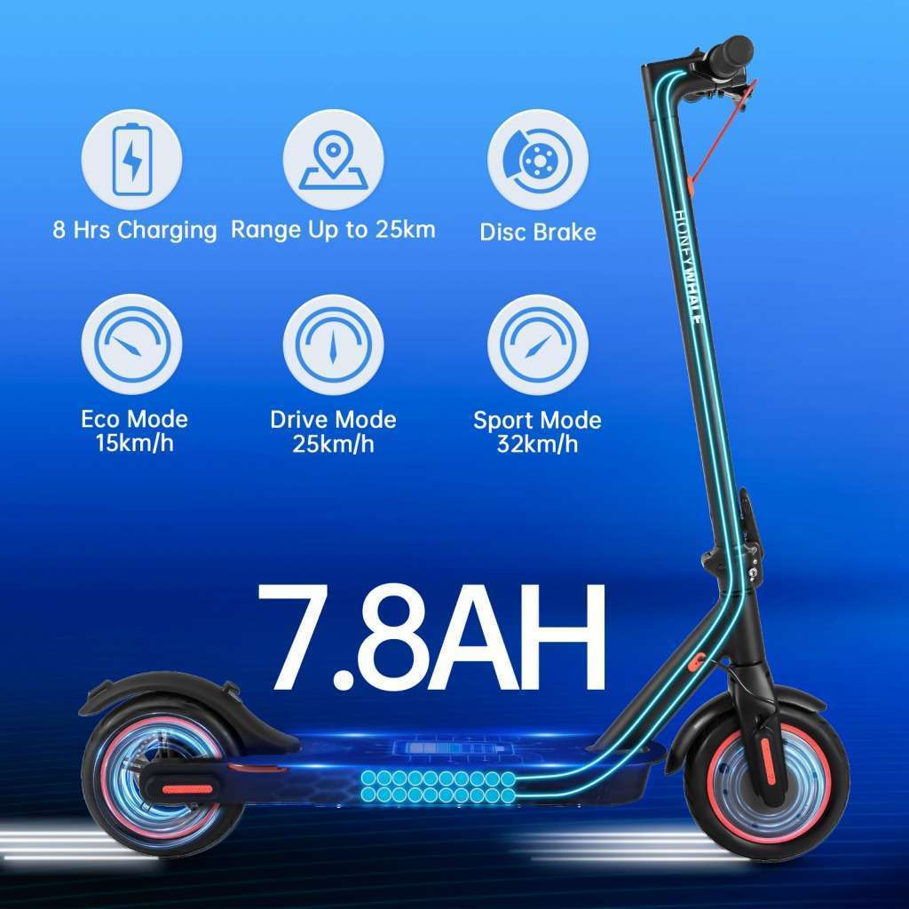 32KM/H-Up to 25KM Electric Scooter E9 PRO | HONEY WHALE