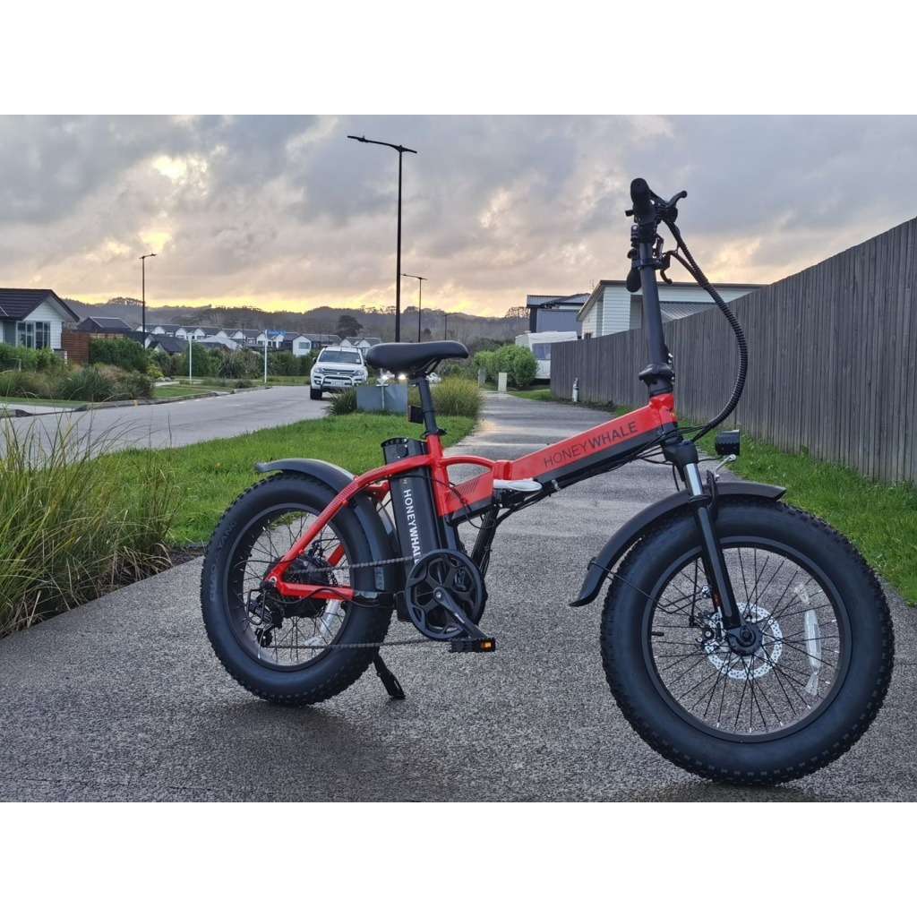 20inch Fat Tire Folding Electric Bike 1080W F6 PRO Red/Black | HONEY WHALE