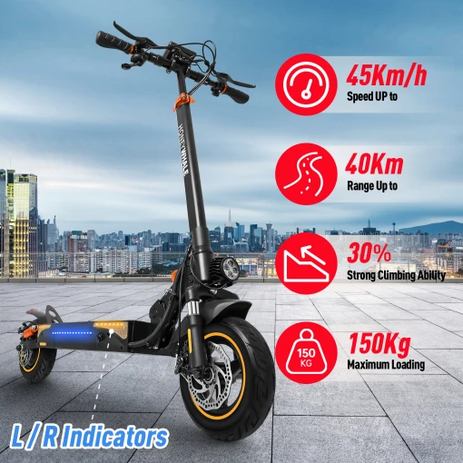 750W 45KM/H 10inch Tubeless Tire -Seated -Turning Indicator Folding ...