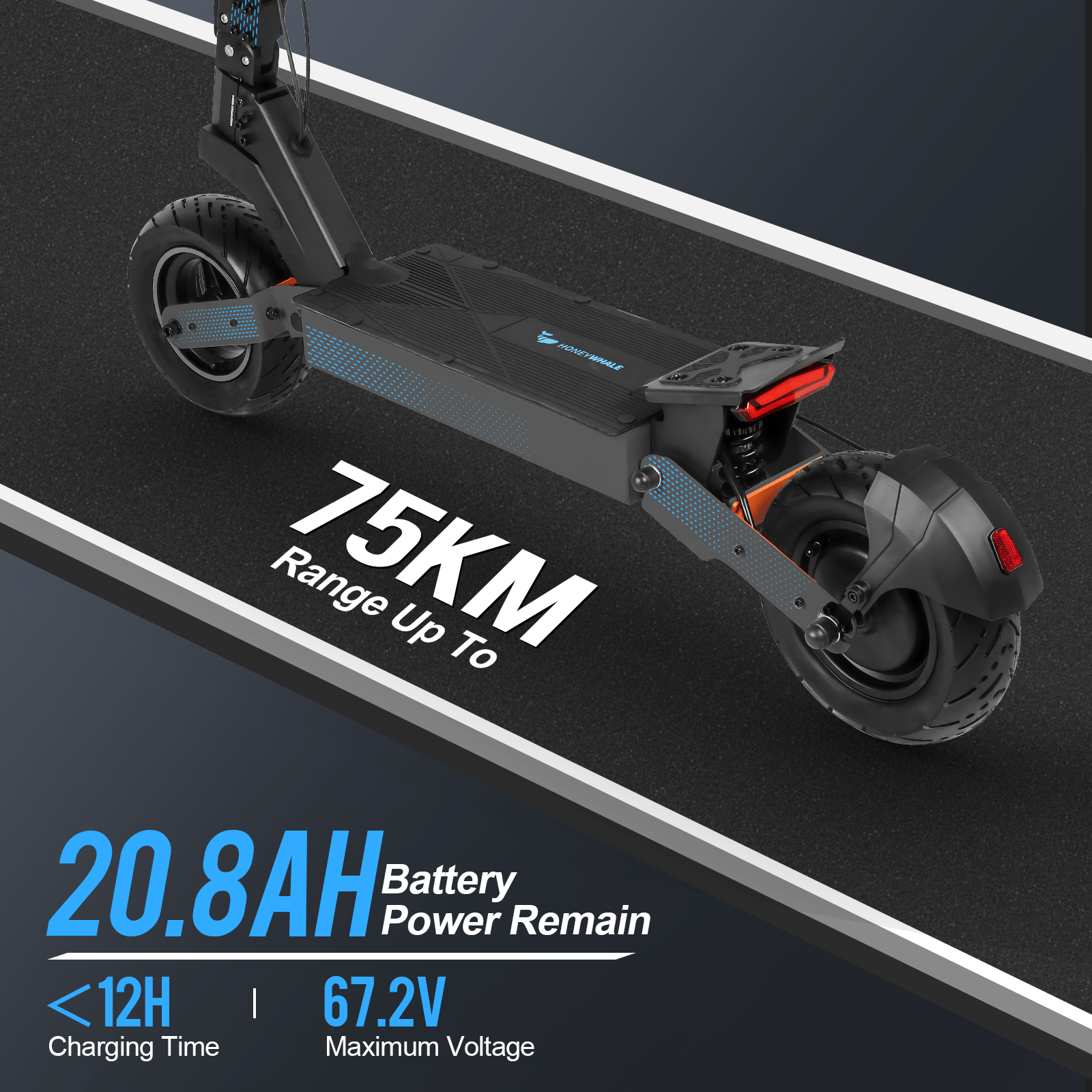 75KM-2400W-Touch Screen-70KM/H-11" Tubeless Tire-Key Lock-Off-Road ...