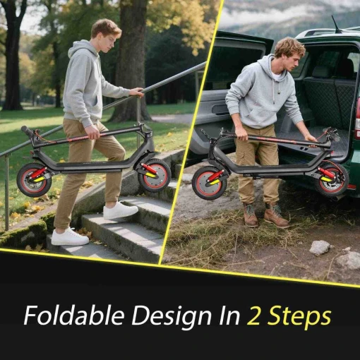 32KM/H-Up to 25KM-10″ Tire-Dual Shock Absorbers -Electric Scooter M1 ...
